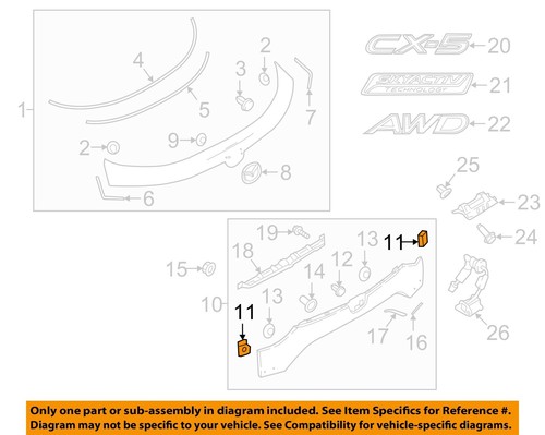MAZDA OEM 17-18 CX-5 Liftgate Tailgate Hatch-Lower Molding Clip ...