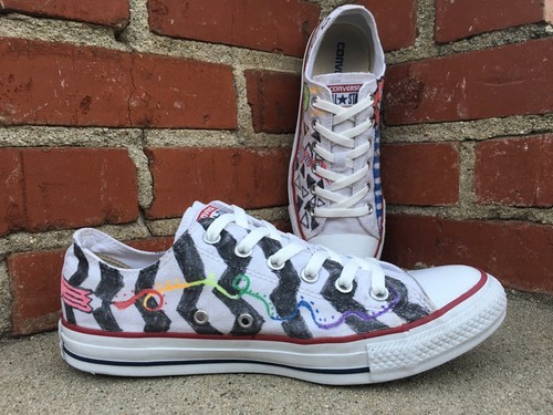 Converse Chuck Taylor All Star Multi Color Custom Ox Sneaker Women Size ...