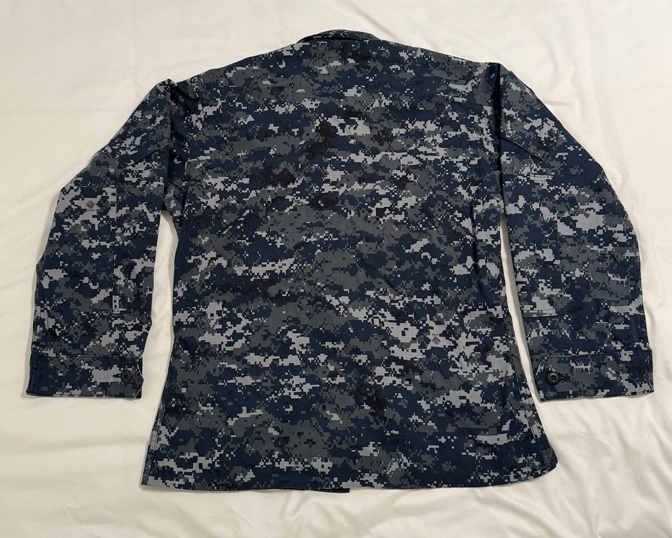 US NAVY NWU TYPE 1 BLUE CAMOUFLAGE BLUEBERRY UNIFORM JACKET BLOUSE ...