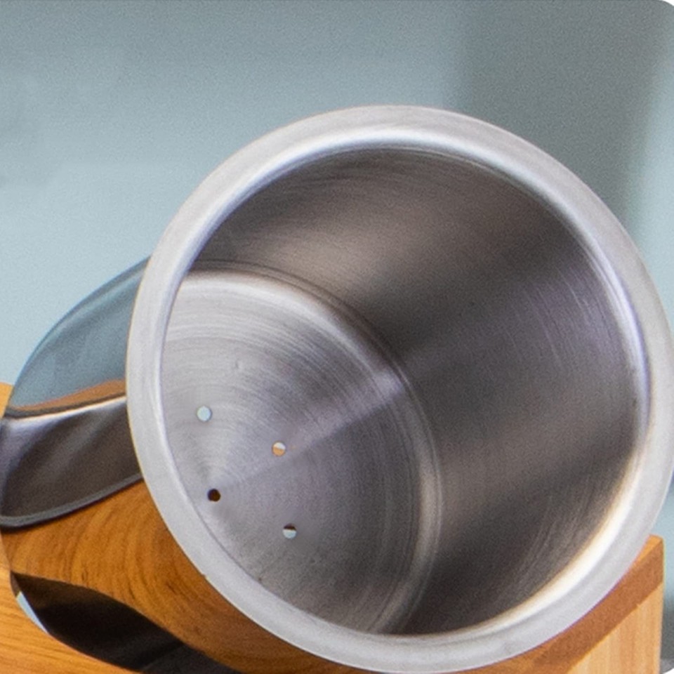 3 Pack Silverware Holder, Stainless Steel Utensil Organizer with Wood ...