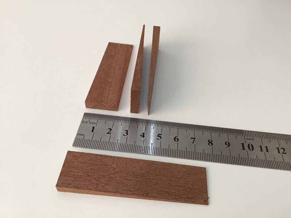 HARDWOOD WEDGES ~ SHIMS ~ PACKERS 12 @ 75mm x 20mm WITH A 5mm TO 0.5mm ...