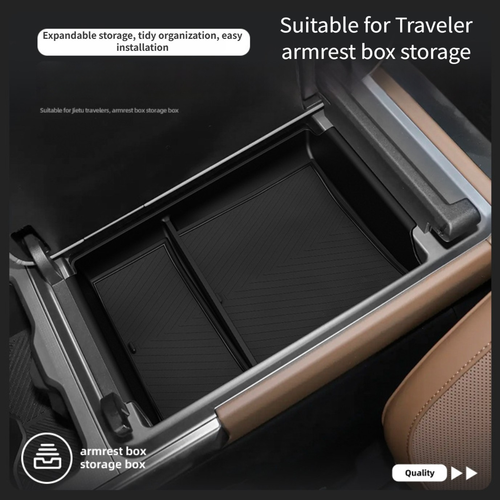 Armrest Storage Box ABS PVC Car Storage Organizer Waterproof Protection ...