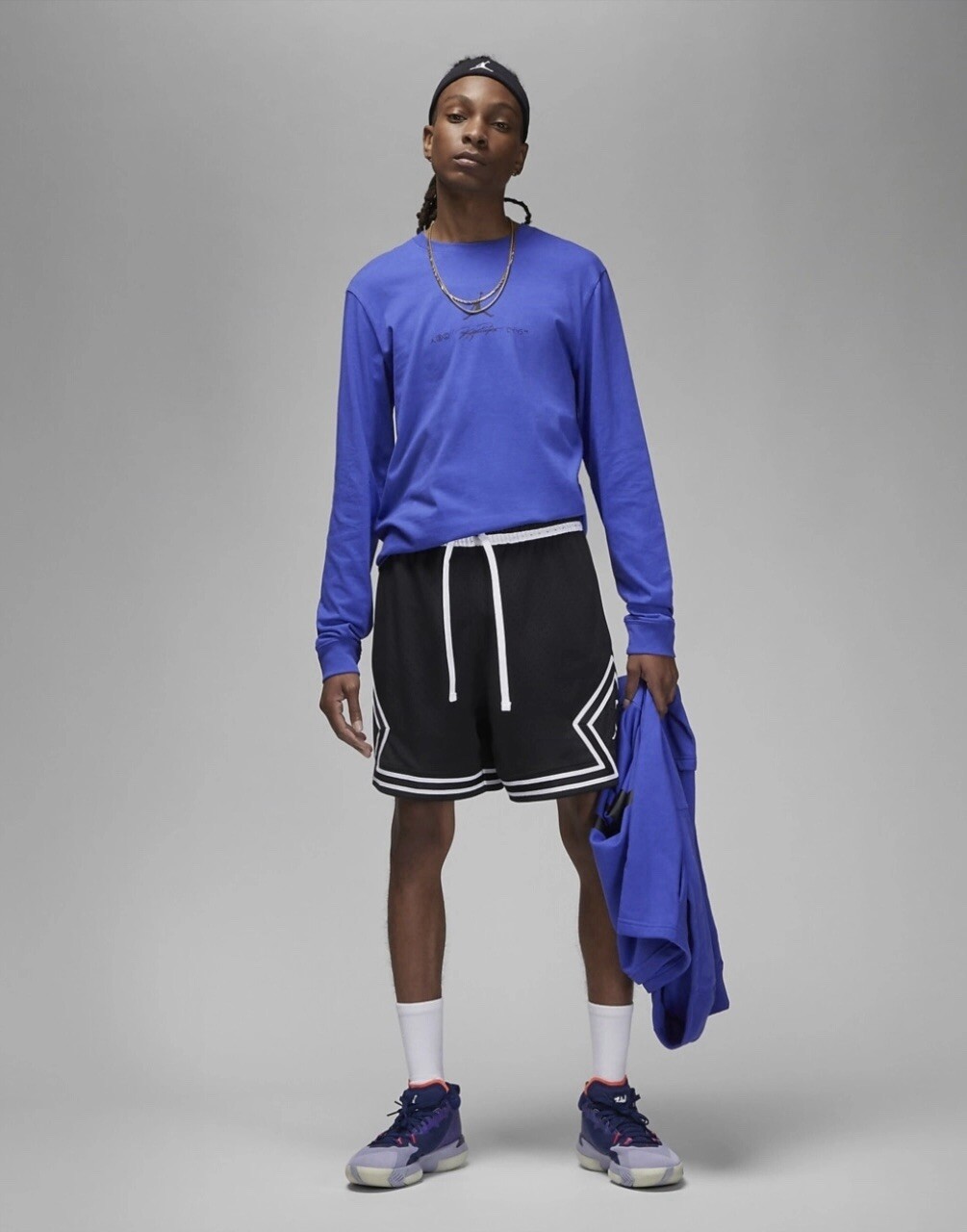 Men's Nike Jordan Diamond Dri-Fit Basketball Shorts Black DX1487 010 sz ...