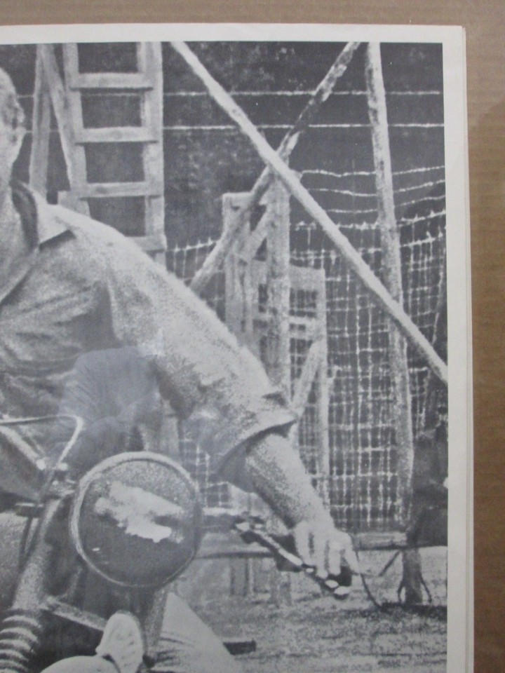 Steve McQueen Great Escape 1960's biker Vintage Black White Poster In ...