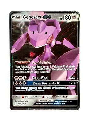 Pokémon TCG - Genesect GX 130/214 Sun & Moon - Lost Thunder Ultra Rare ...