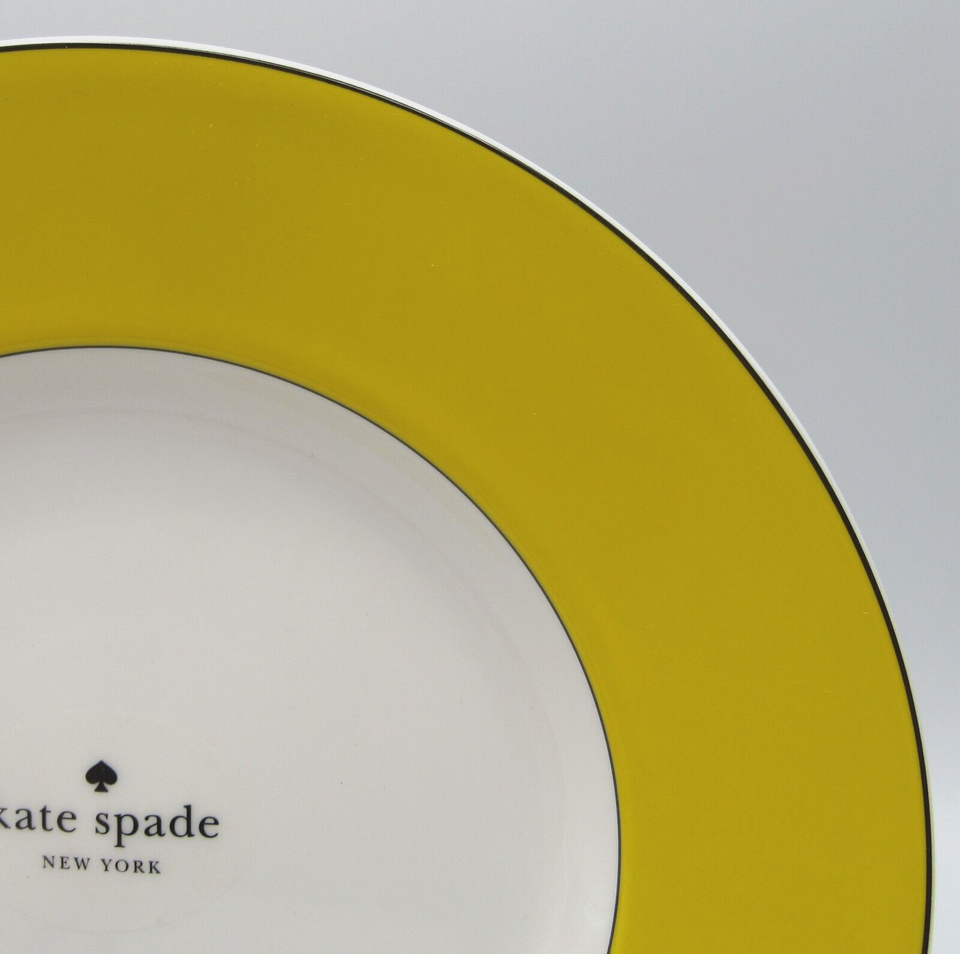 KATE SPADE LENOX RUTHERFORD CIRCLE YELLOW LUNCHEON/ACCENT PLATE(S) NEW ...