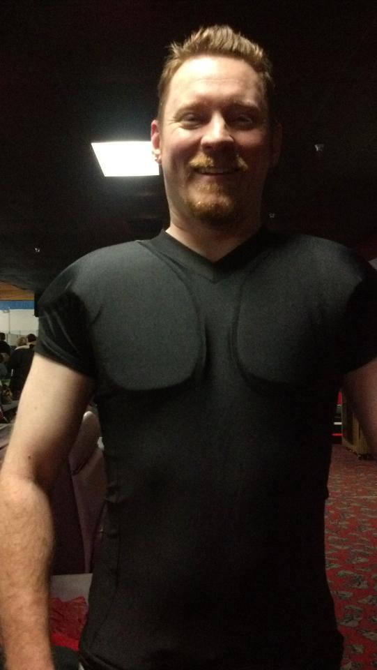 PADDED Base Layer Shirt PROTECTS COLLARBONE CHEST PORT A CATH Guard | eBay