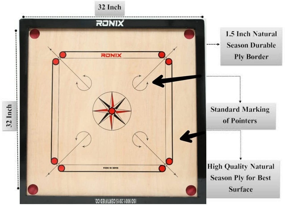 Carrom Board Brand New Multiple Sizes - Premium Quality Kids Adults ...