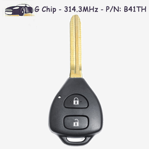 Replacement Remote Head Car Key Fob 2 Button G Chip B41TH for Toyota ...