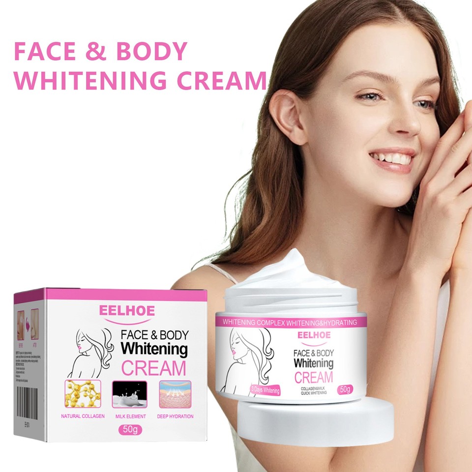 Skin Whitening Cream Permanent Bleaching Lightening For Dark Skin Face ...