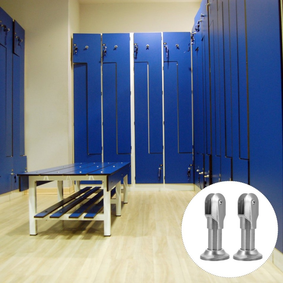 Restroom Partition Legs Stainless Steel 2 Pcs Easy Clean Toilet Support ...