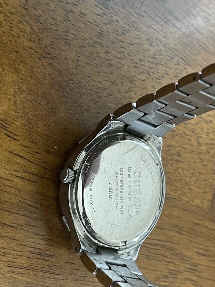 Guess Waterpro Stainless Steel Chronograph Men’s Watch Blue Dial Needs ...
