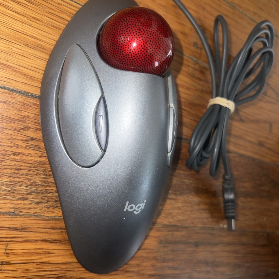 Logitech Trackman Marble USB Mouse T-BC21 Trackball 810-000767 | eBay