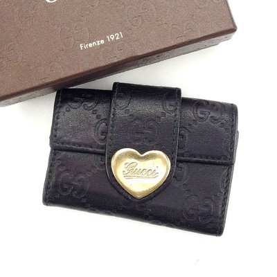 Gucci Key holder Key case Guccissima Black Gold Woman Authentic Used ...