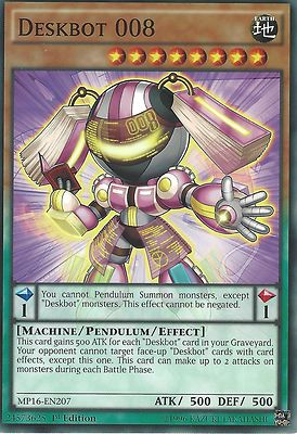 YU-GI-OH CARD: DESKBOT 008 - MP16-EN207 - 1st EDITION | eBay