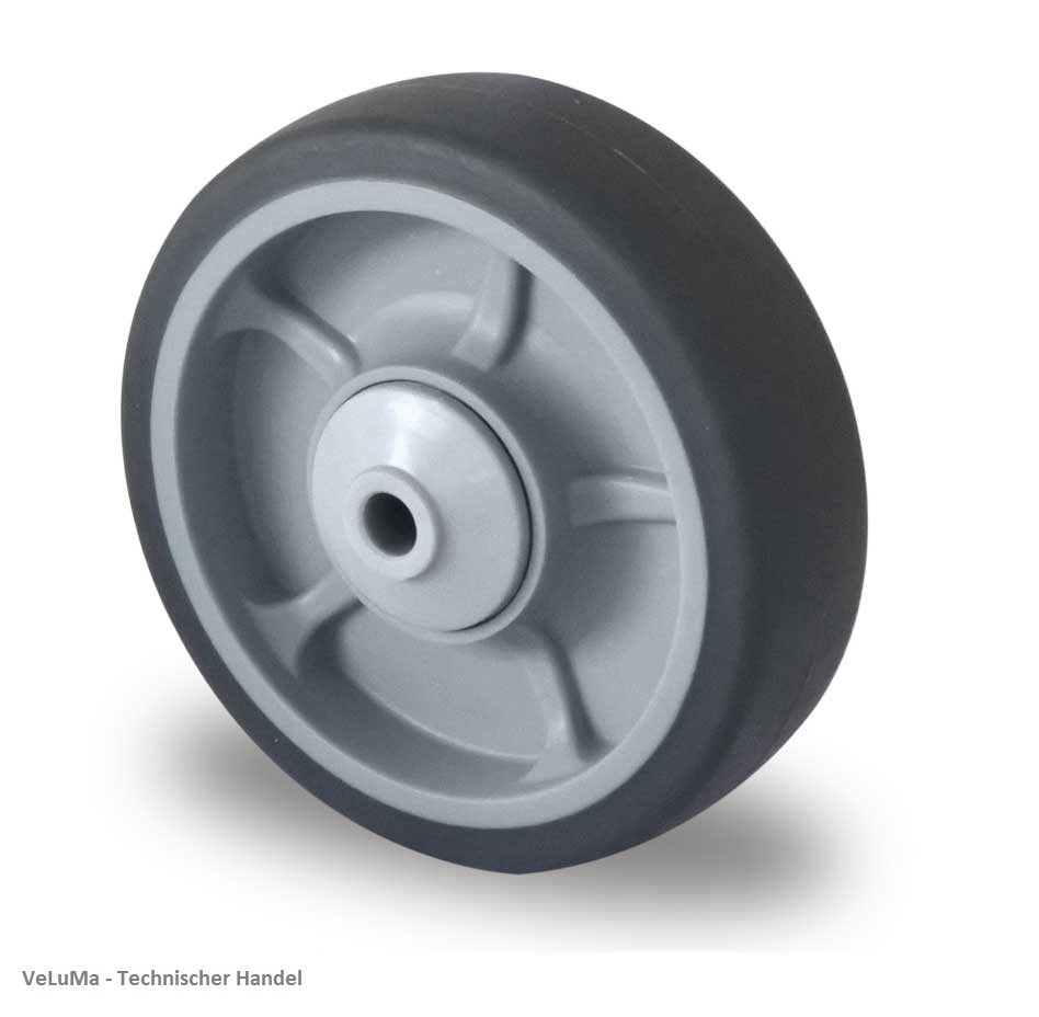 Ersatzrad Rad Rolle 200mm Gummi Polyurethan PU Transportrollen INKL ...