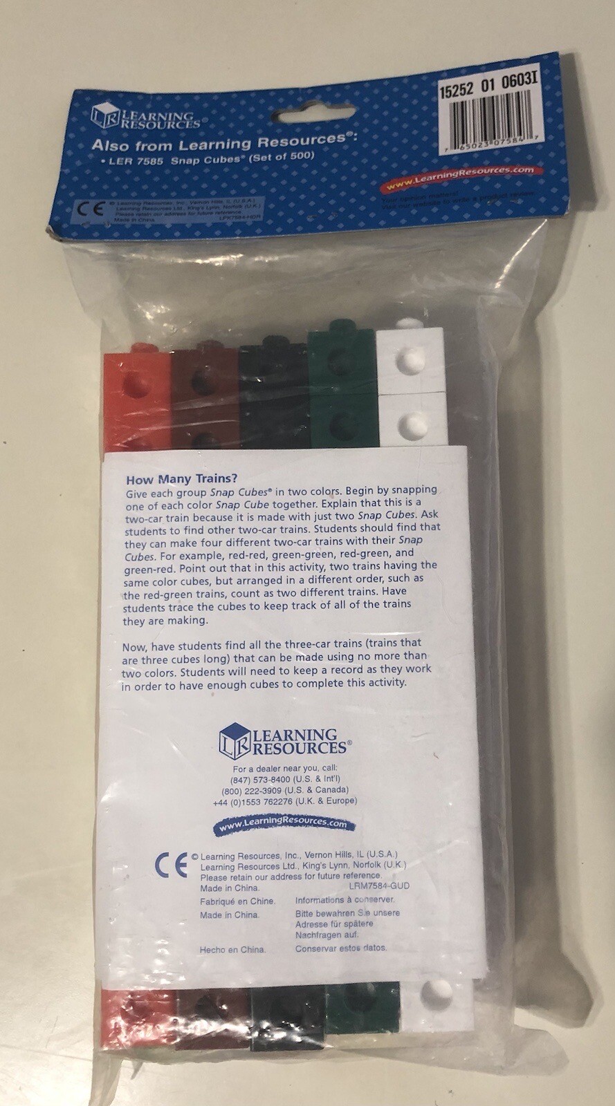 Learning Resources Snap Cubes, Educational Counting Toy, Set of 100 ...