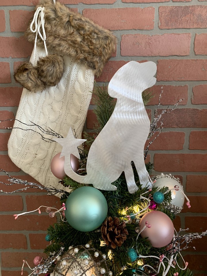 Labrador Retriever, Lab, Star, Dog Christmas Tree Topper, Wreath Decor ...