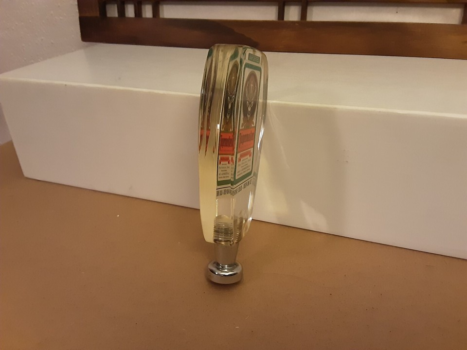 Vintage Jagermeister Logo Thick Lucite Acrylic 6" Tall Tap Handle Fits ...