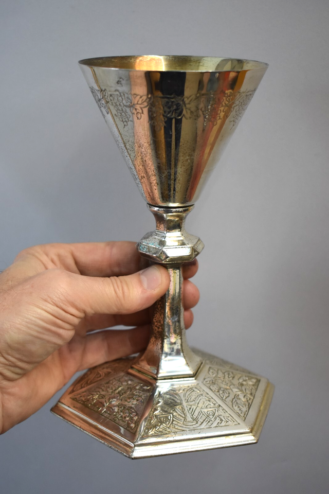 Traditional Antique Chalice, All Sterling Silver, Needs Refinishing ...