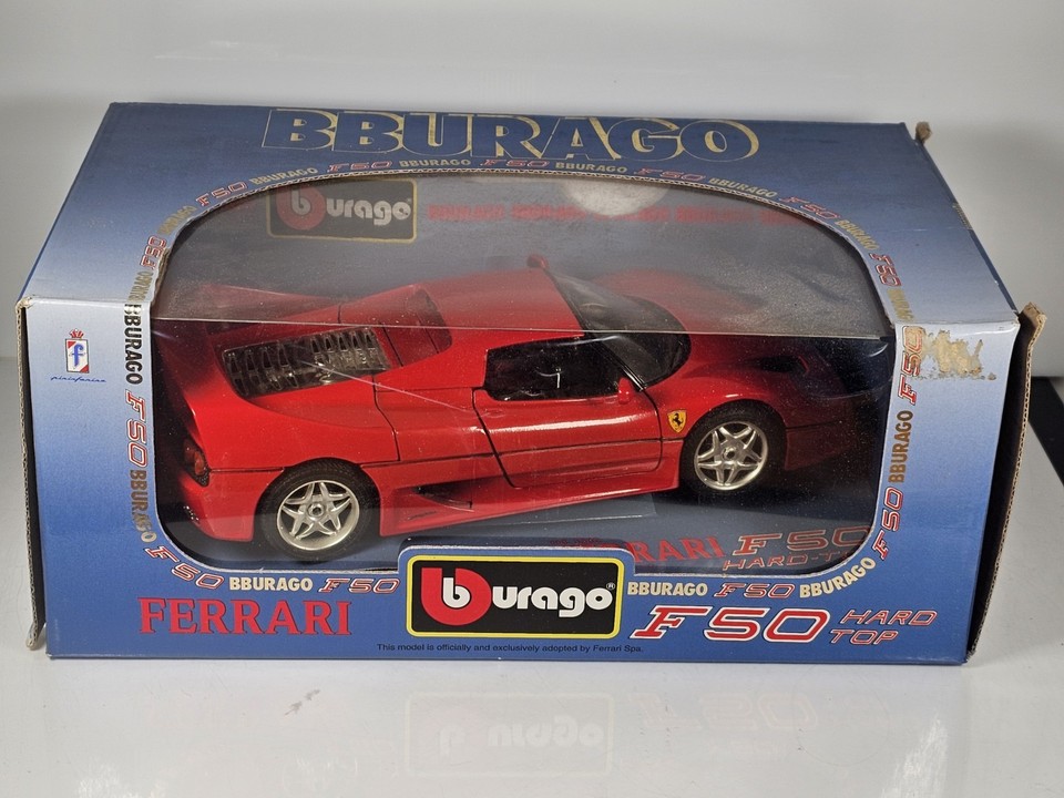 Burago 1/18 Scale Diecast Model Car Ferrari F50 Hard Top 1995 Red | eBay