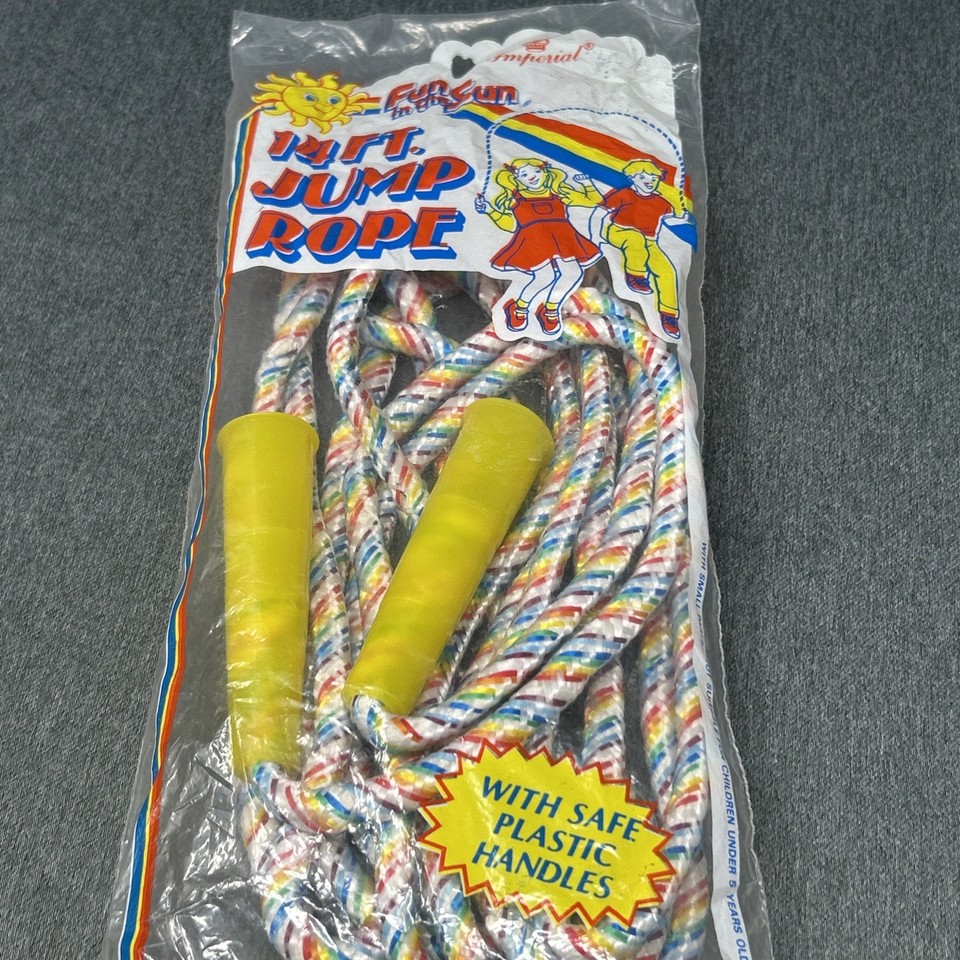 Vintage 1990 NOS Imperial Toy Corp 14Ft Jump Rope Sealed Made In Taiwan ...