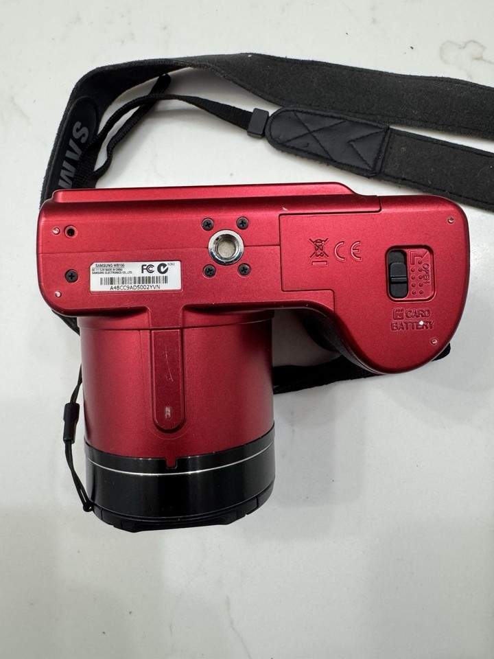Samsung WB100 16.2MP Digital Camera Red 26x Optical Zoom TESTED! | eBay