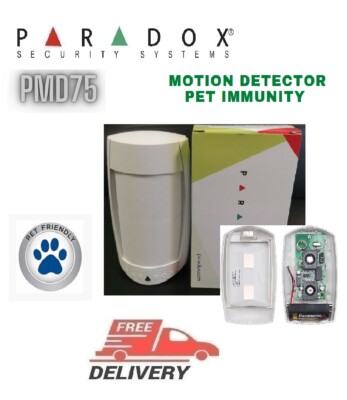 PARADOX Security Alarm Wireless PMD75 PIR Motion Detector Pet Immunity ...