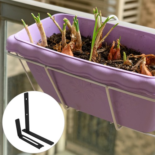 Flower Pot Hanging Bracket Brackets for Railing Planters Hanger Balcony ...