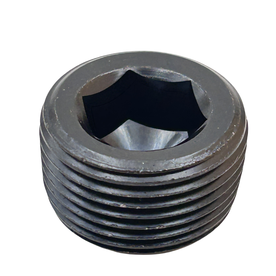 3/8" NPT PIPE PLUGS MALE STEEL INTERNAL HEX HEAD SOCKET PIPE PLUGS END ...