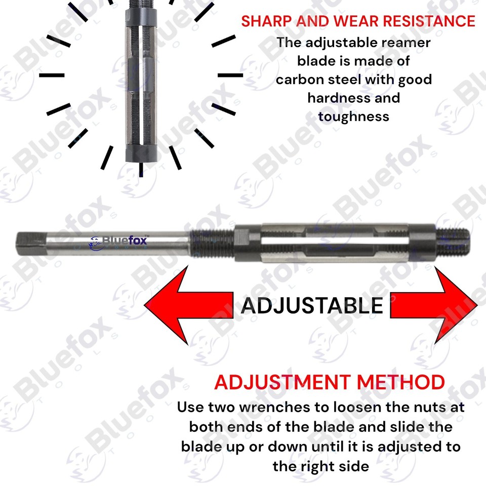 HSS Adjustable Hand Reamer Tool H12-H15 Sizes 1.1/16" To 1.13/16" USA ...