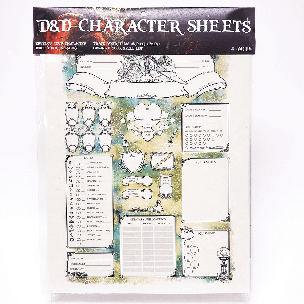 100 Epic Best 5e Character Sheet