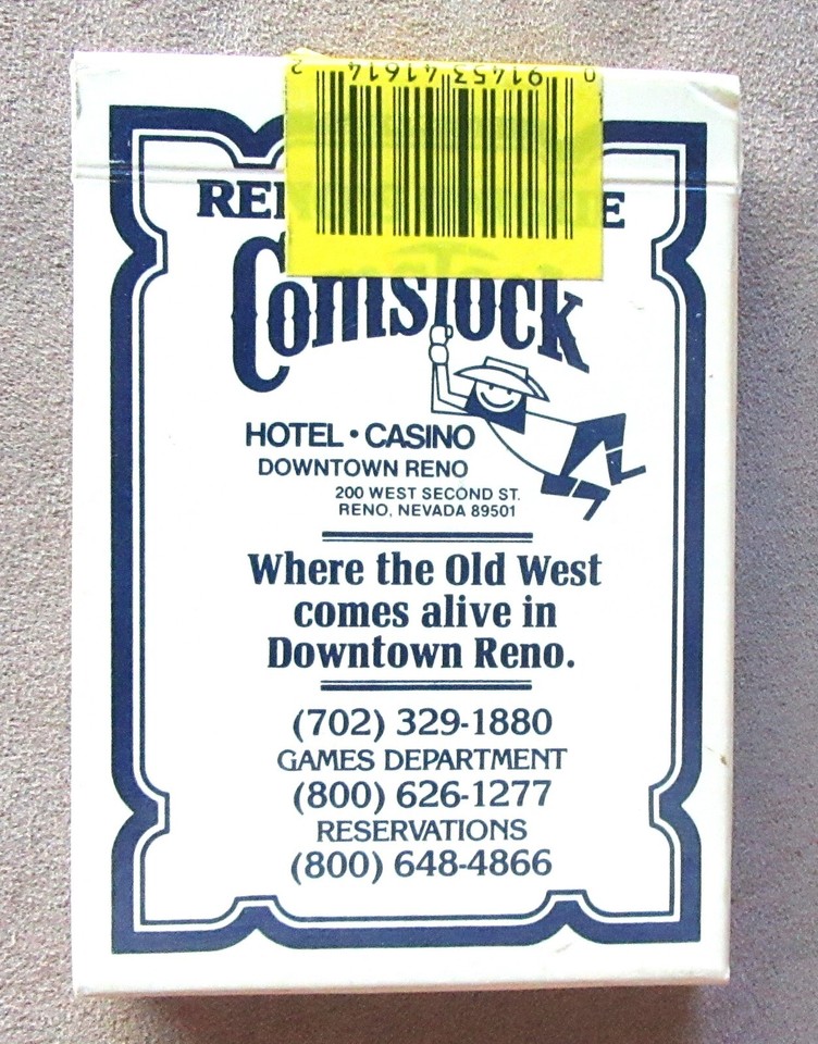 Comstock Casino Playing Cards Reno Nevada Sealed deck | eBay