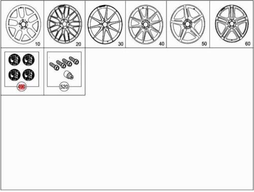 Genuine Mercedes AMG Affalterbach HeritageLogo Hub Cap Set of 4 75mm ...