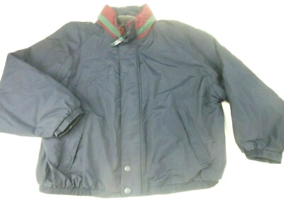 Vintage Trader Bay Mens Winter Jacket Size XL Blue w Collar Rain Hood ...
