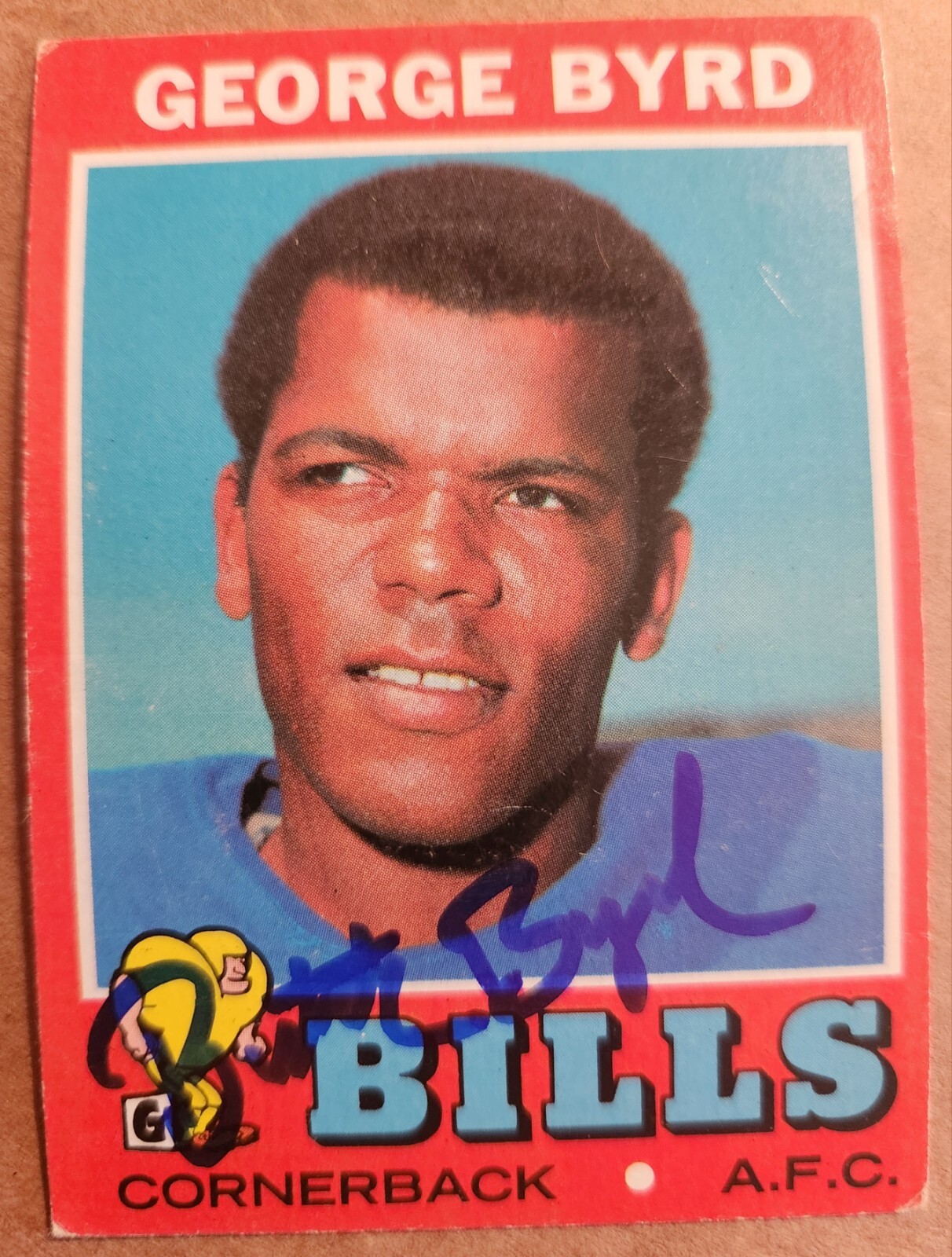 George Butch Byrd Buffalo Bills 1971 Topps #58 Autographed Card | eBay