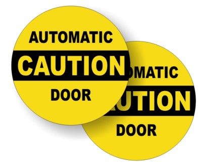(2) AUTOMATIC DOOR Vinyl Glass Door Decals | Handicap Stickers Labels ...