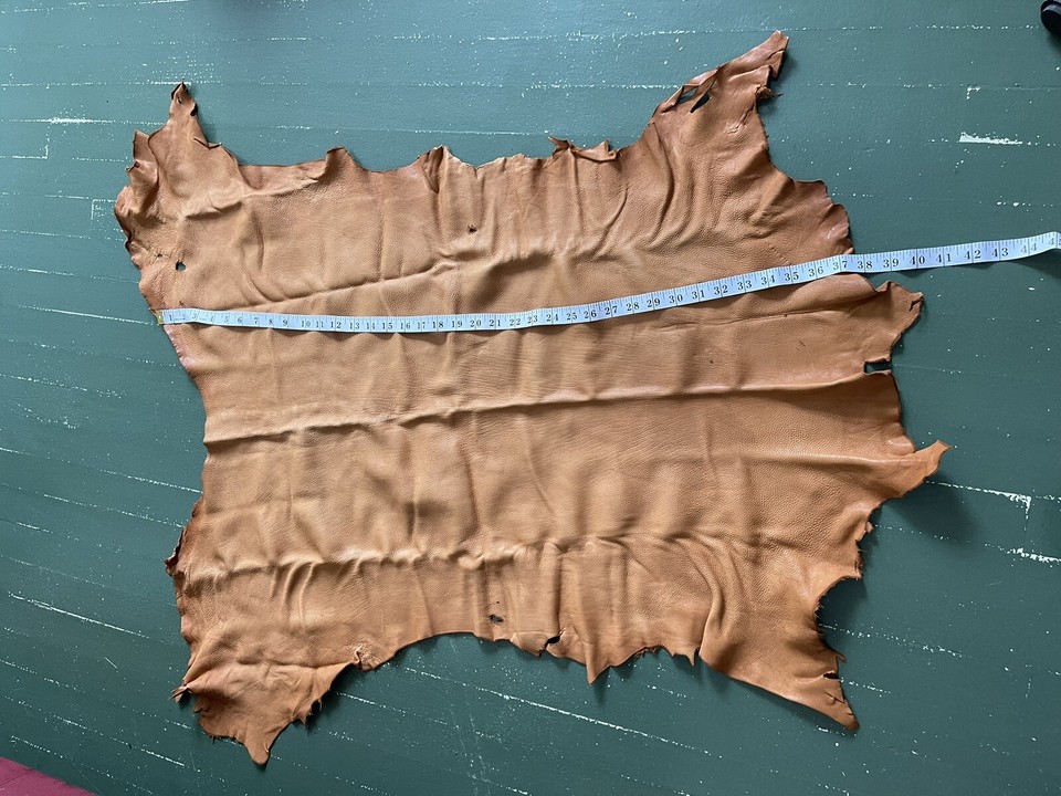 RUST COWHIDE Leather /suede Hide for Native Crafts Buckskins Rifle Case ...