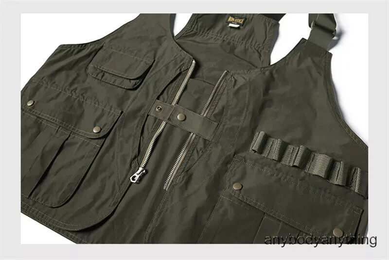 Mens Utility Strap Vest Outdoor Field Multi-Pocket Casual Gilet ...