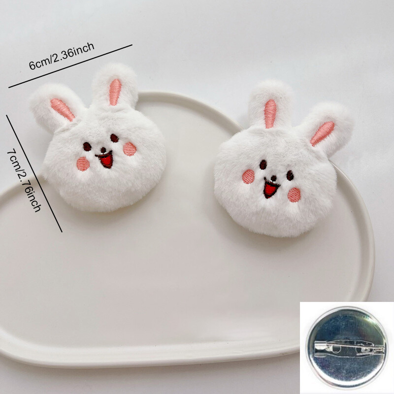 Nerdy Bear Happy Rabbit Cartoon Plush Doll Brooch Student School Bag ...