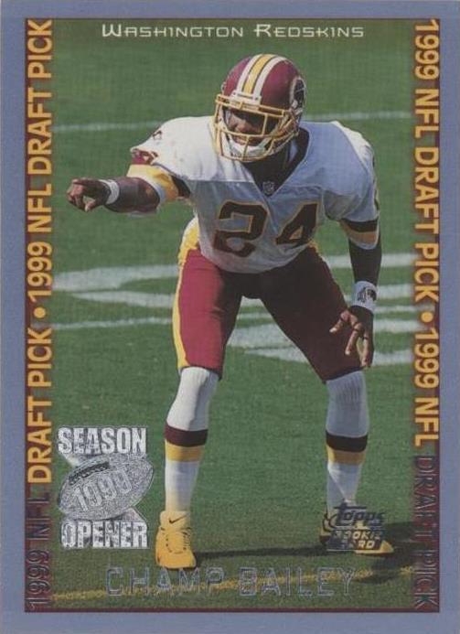1999 Topps Season Opener - 1999 NFL Draft Pick Champ Bailey #160 (RC ...