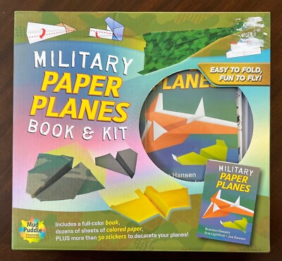 Military Paper Planes Book & Kit 50+ Stickers Mud Puddle | eBay