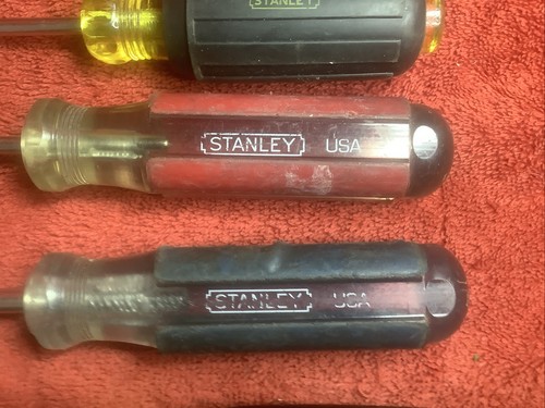 Lot of 6 Vintage Stanley USA Screwdrivers - 2 Workmaster +4 Slotted ...