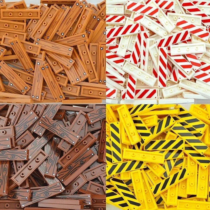 Train Wood Track 1x1 1x4 City House Building Wooden Blocks Bricks ...