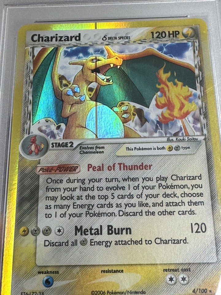 Pokémon Charizard Delta Species Holo Card 4/100 Crystal Guardians ...