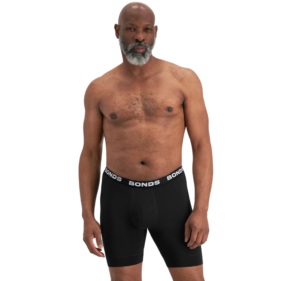 5 x Bonds Mens Total Package Long Trunks Underwear Undies Black | eBay ...