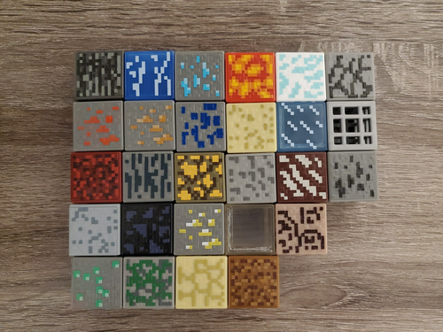 Mattel Minecraft Periodic Table of Elements Blocks Complete Set of 27 ...