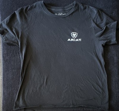Ariat Black Graphic Logo Men's Crew Neck Short Sleeve T-Shirt | eBay