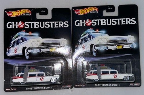 2x LOT Hot Wheels Pop Culture Premium Ghostbusters Ecto-1 | eBay