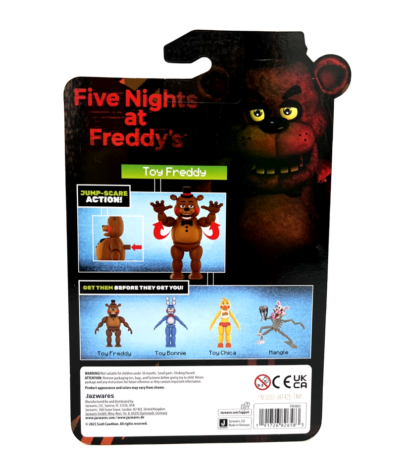 Five Nights at Freddys Toy Freddy Fazbear Jumpscare GITD Eyes FNAF 2025 ...